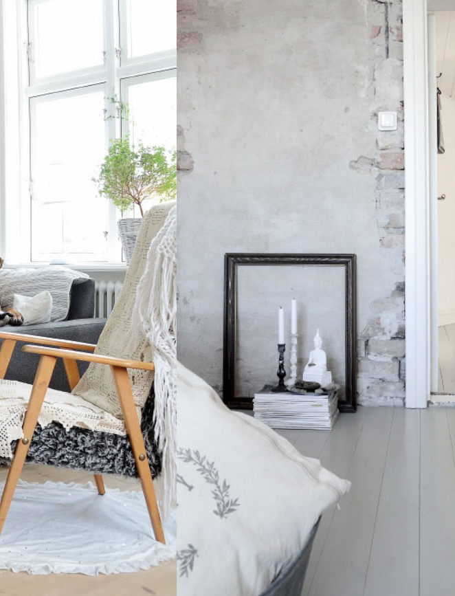 Une maison en bois gris en Suède