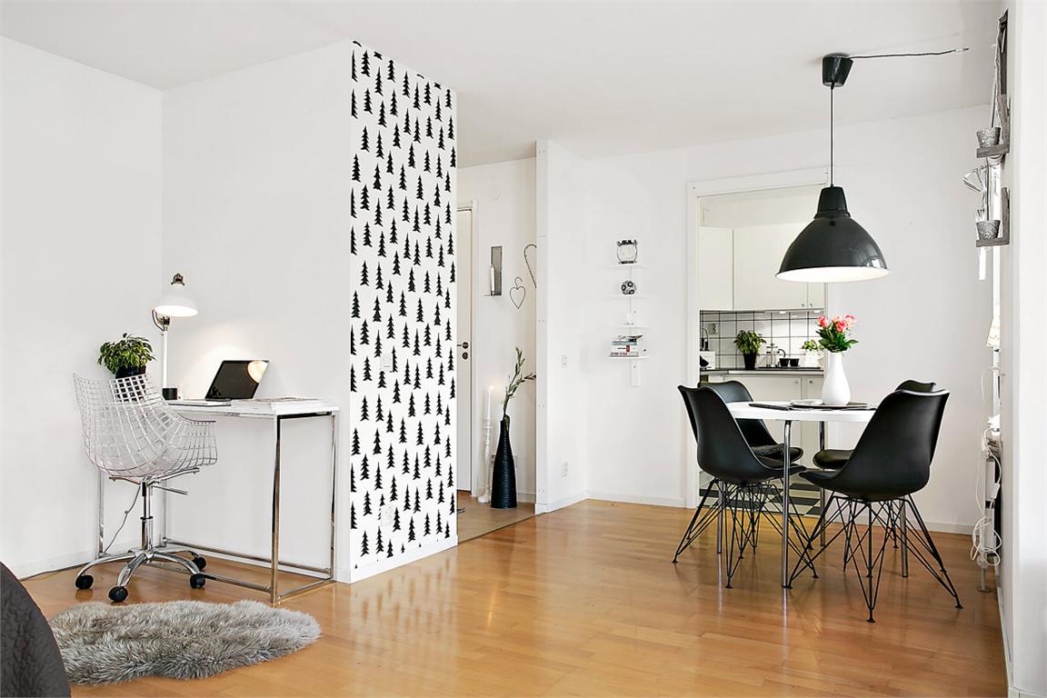 Les petites surfaces du jour : un studio noir et blanc