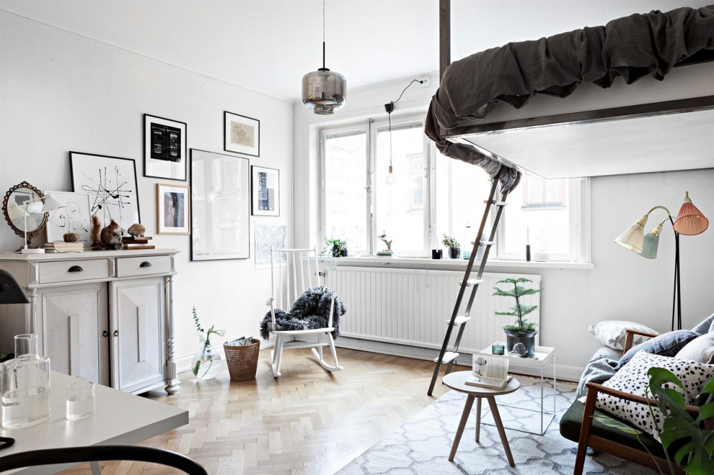 Style bohème et espace dans un studio