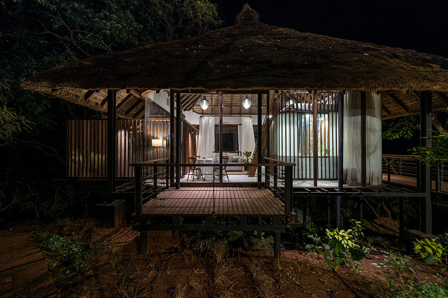 Une maison dans les arbres en Inde