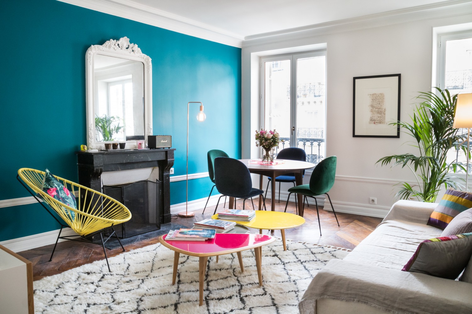Un appartement parisien en couleurs