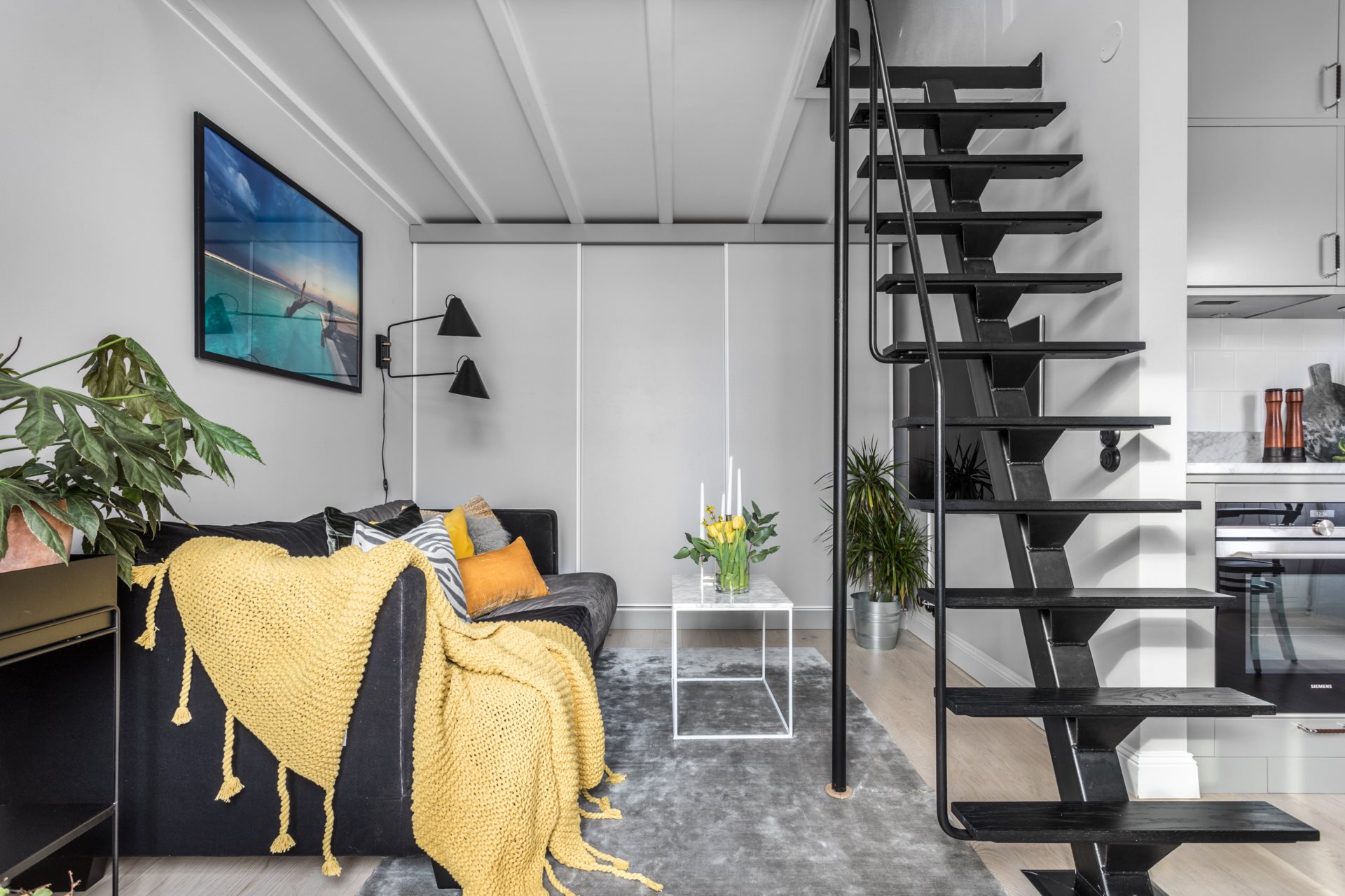 Un idéal studio en duplex