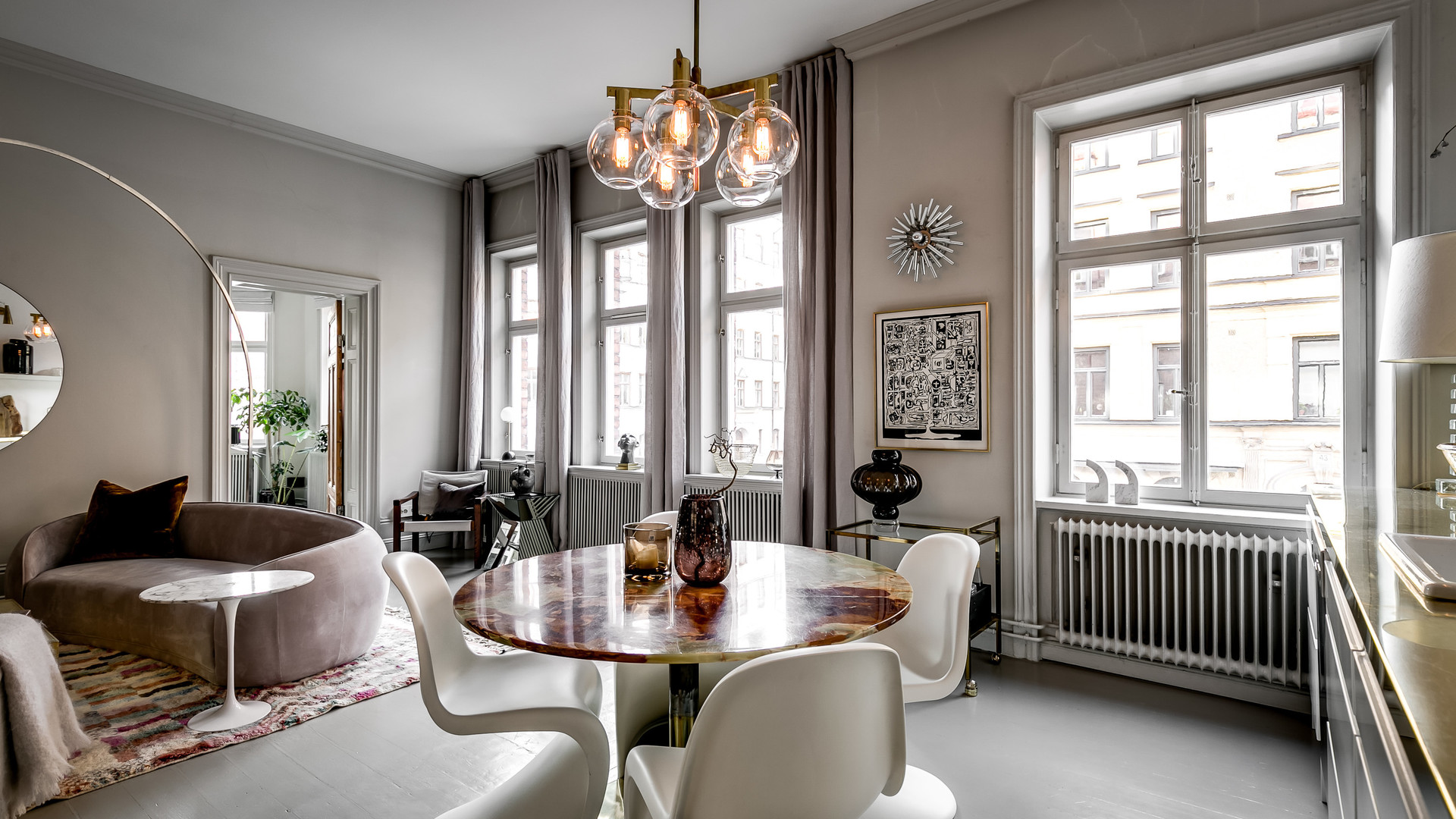 Une décoration classique et design à Stockholm