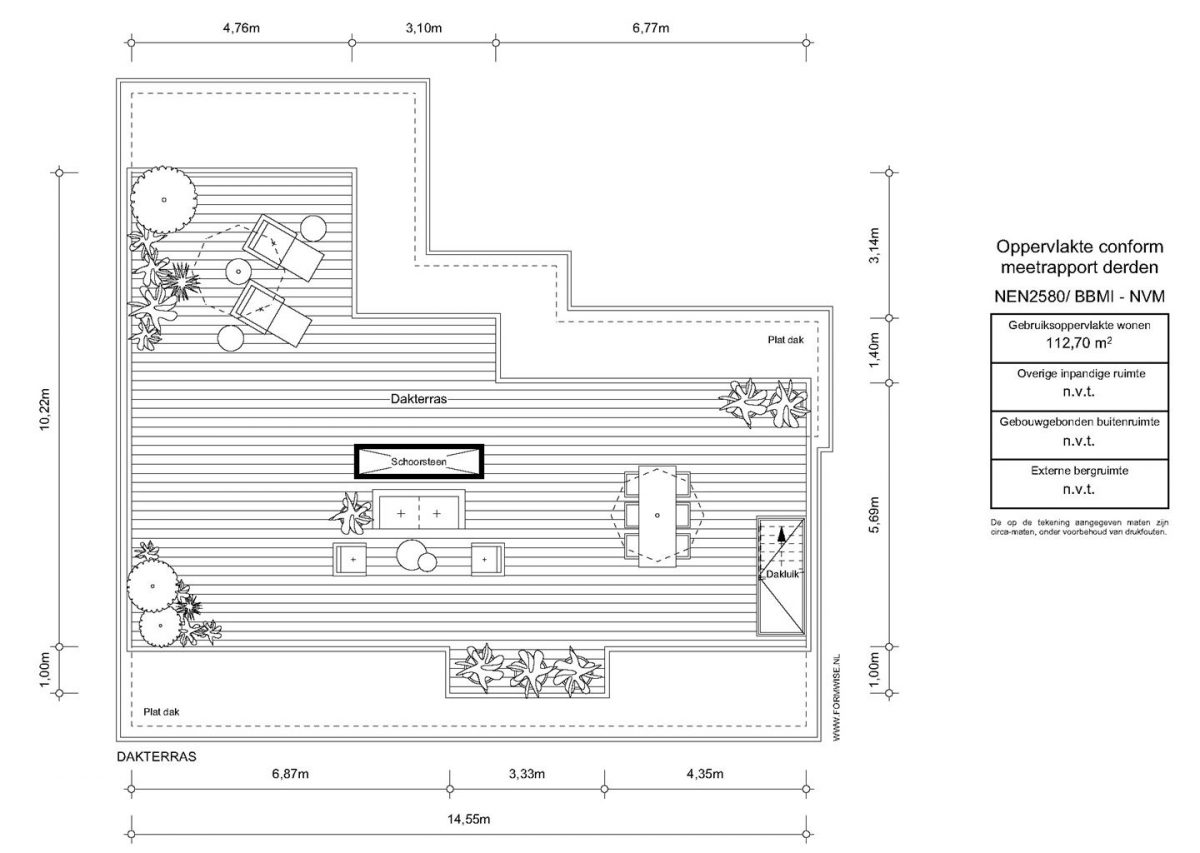 Un loft avec une immense terrasse comme un jardin sur le toit