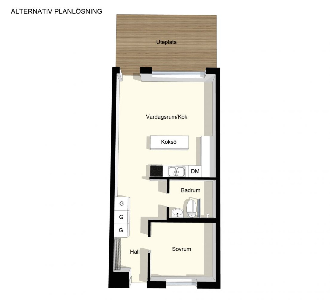 Comment transformer ce grand studio de 44m2 en un appartement de deux ...