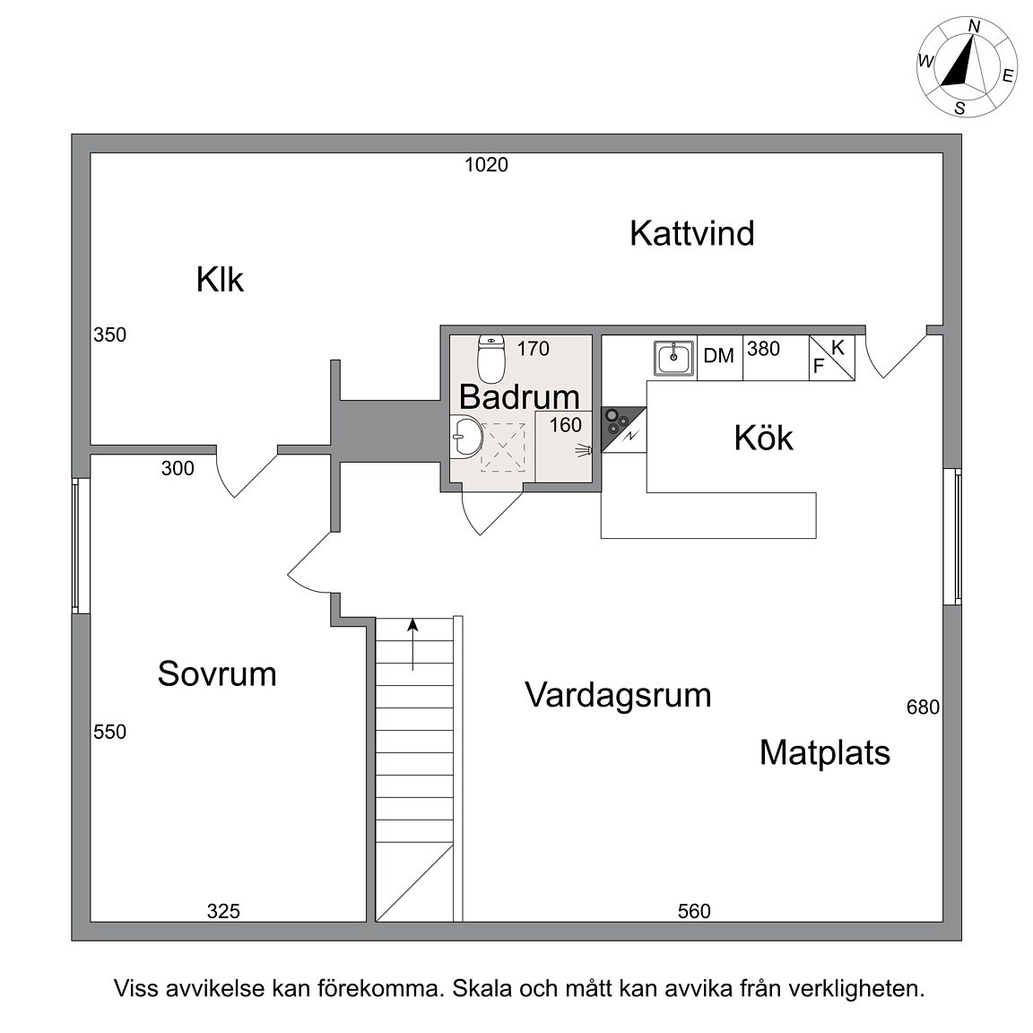 Ce lumineux appartement de 50m2 est situé sous les toits