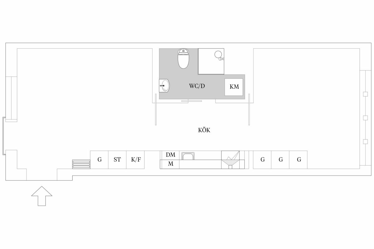 Un appartement de 46m2 à la décoration béton