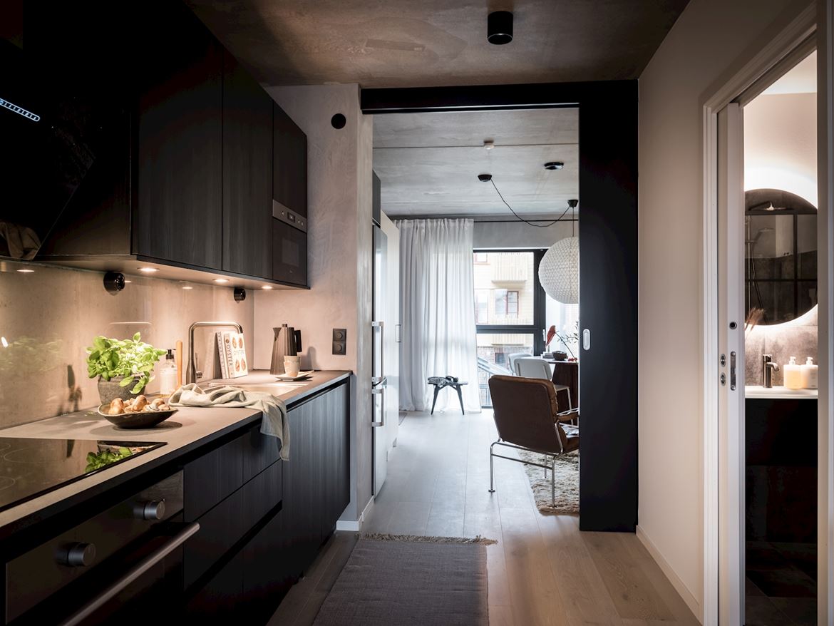 Un appartement de 46m2 à la décoration béton