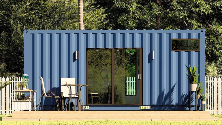 Une mini maison container de 16m2 avec une terrasse sur le toit (plan ...