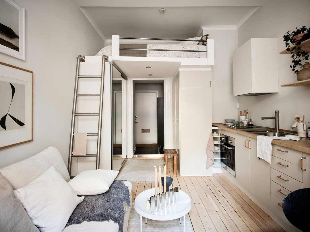 Ce studio de 19m2 avec mezzanine est un cocon urbain