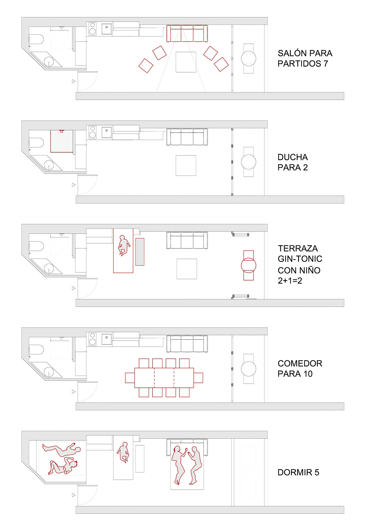 Un appartement de 18m2 pour cinq pour les vacances