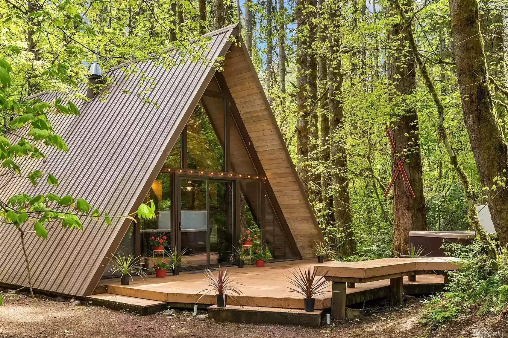 Une maison A-Frame de 61m2 en pleine nature près d'une rivière