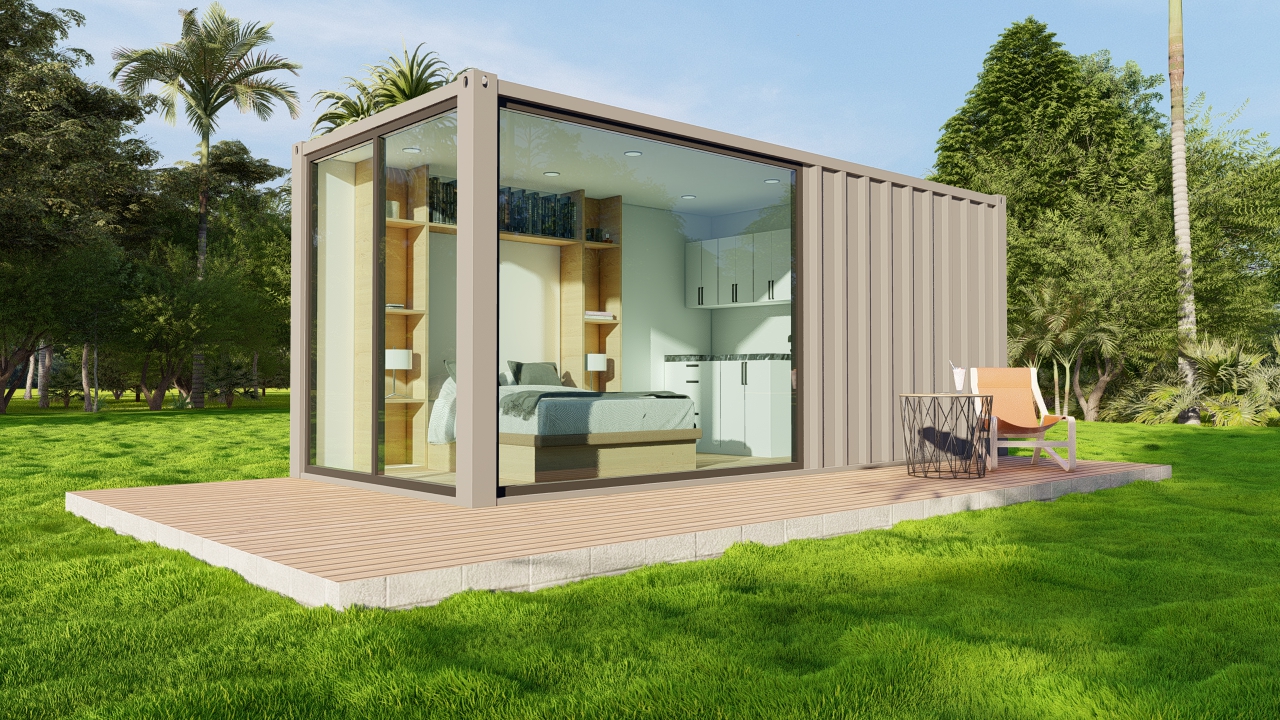 Une mini maison de 21m2 avec mezzanine et jardin (avec plan)