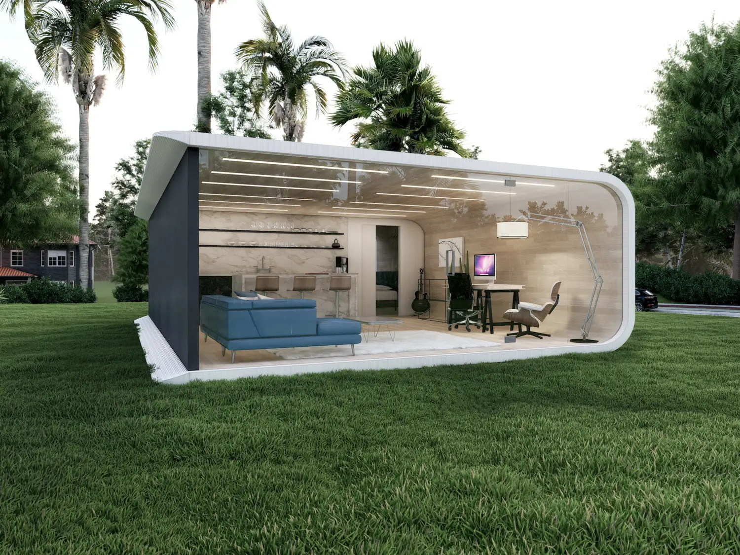 Cette mini maison préfabriquée de 33m2 est imprimée en 3D (avec plan)