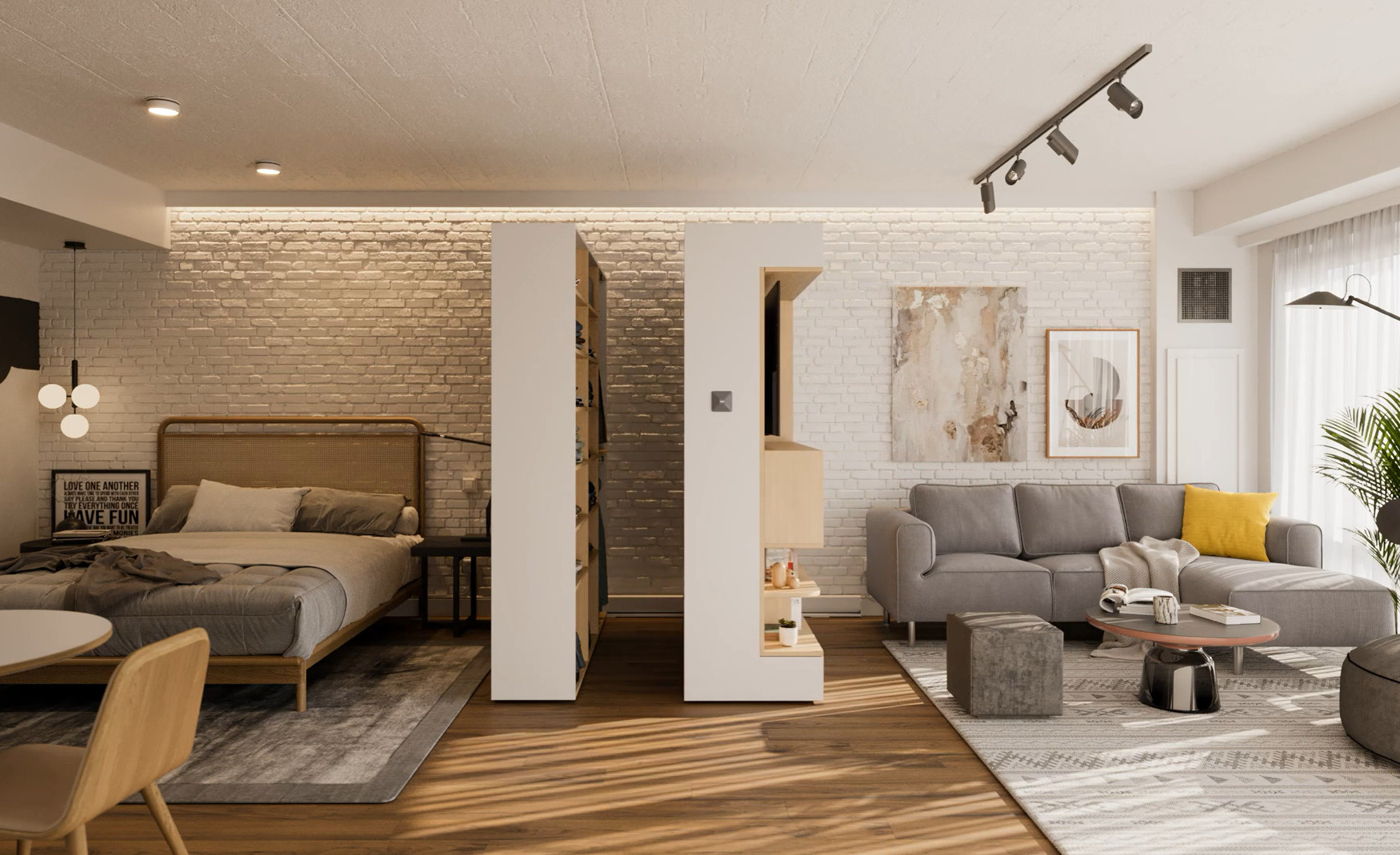 La rénovation moderne et lumineuse d'un petit appartement de 45m2