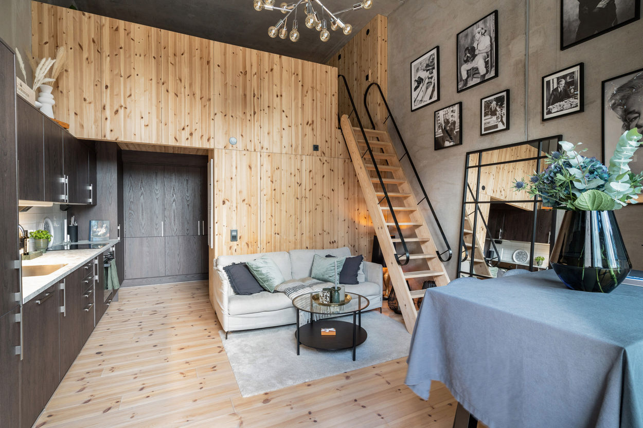 Un mini loft suédois de 40m2 d'inspiration new yorkaise