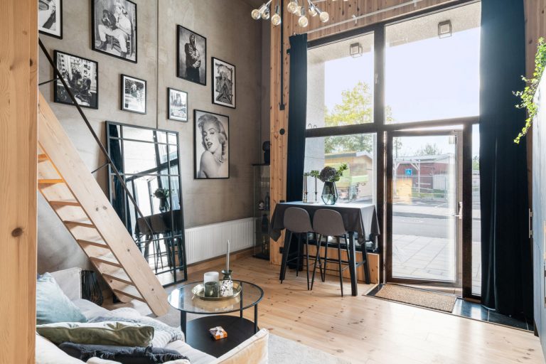 Un mini loft suédois de 40m2 d'inspiration new yorkaise