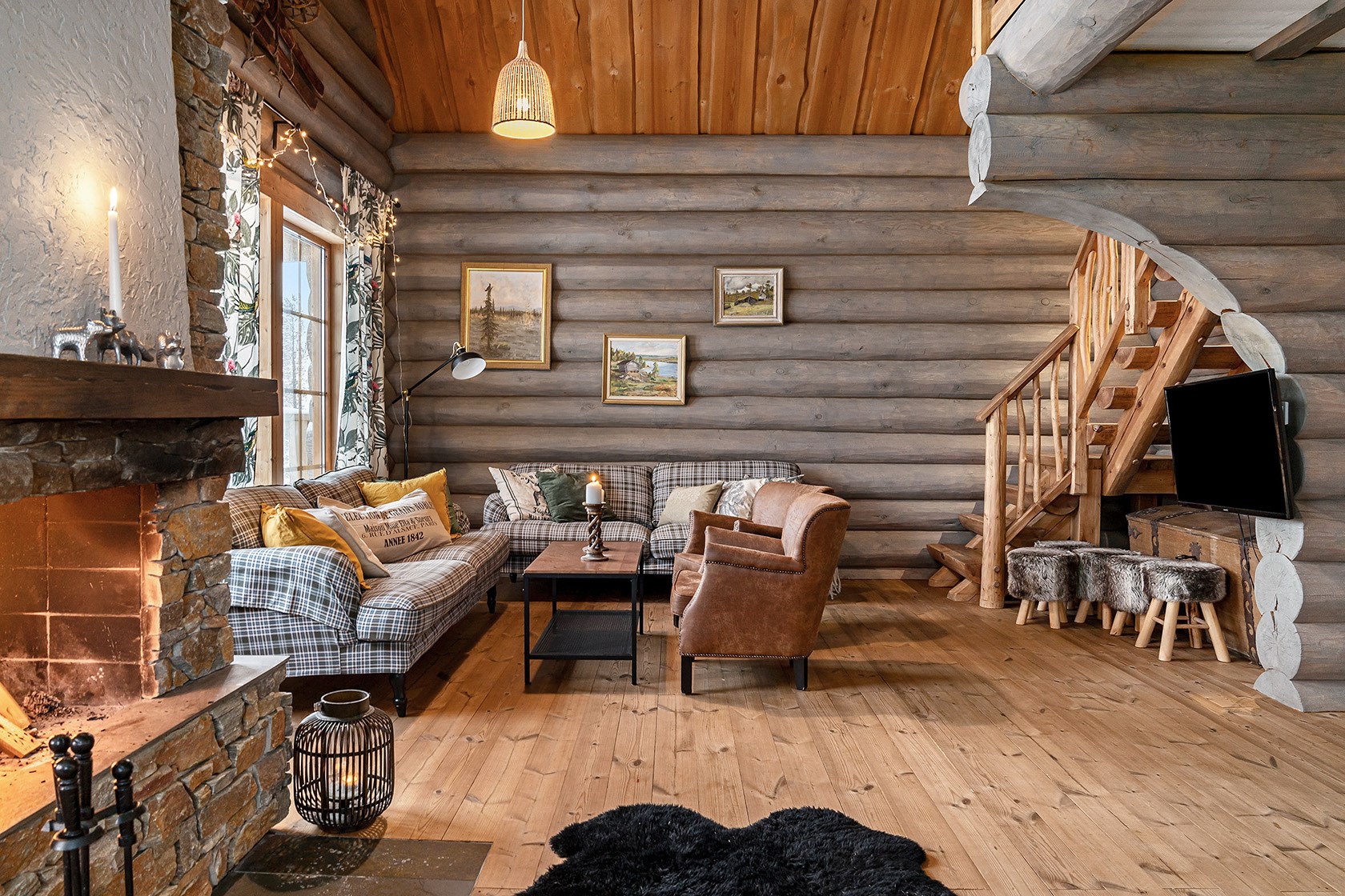 Interieur Maison En Rondin De Bois | Ventana Blog