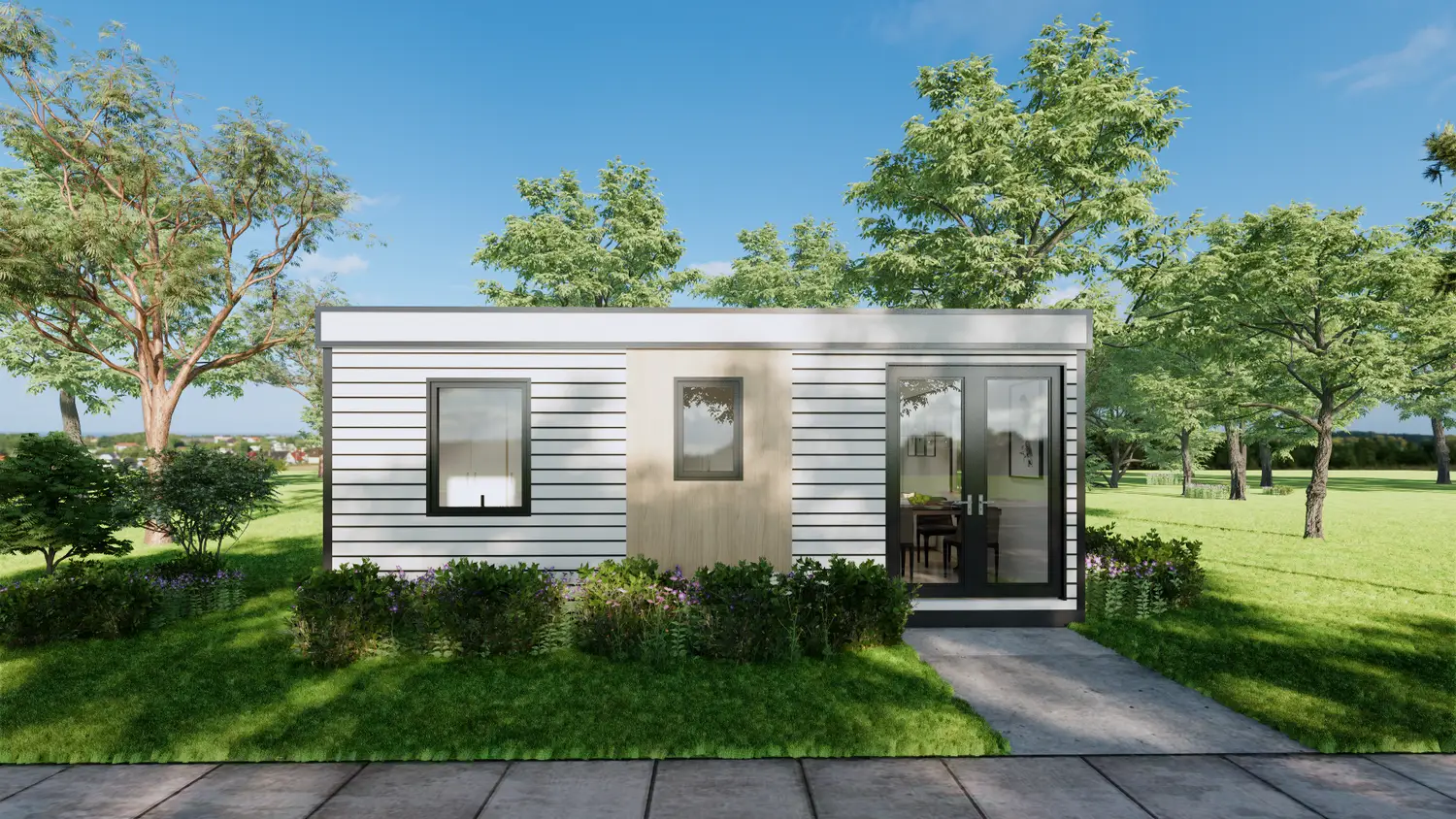 Une mini maison rouge de 20m2 et sa mezzanine tout en couleur (avec ...